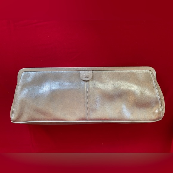 Alfani | Bags | Alfani Leather Clutch Purse In Silver Sheen | Poshmark